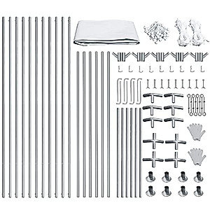 PEAKTOP OUTDOOR 10x20 ft Upgraded Heavy Duty Carport Car Canopy Portable Garage Tent Boat Shelter with Reinforced Triangular Beams, White