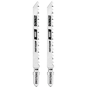 DEWALT DW3750H2 4-Inch 6TPI Fast Wood Cut High T-Shank Jig Saw Blade (2-Pack)