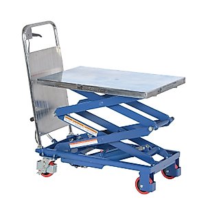 Vestil CART-200-D Double Scissor Hydraulic Elevating Cart, 220 lb. Capacity, 27-1/2" x 17-1/2" Platform