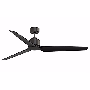 TriAire Custom - 3 Blade Ceiling Fan-15.92 Inches Tall and 64 Inches Wide-Dark Bronze Finish-Black Blade Color