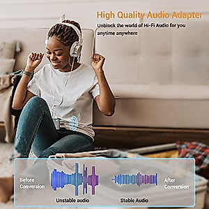 Cubilux Audio Hi-Res DAC, Portable USB C Headphone Amplifier Supports 96 KHz/24-Bit, Tiny Amplifier USB C to 3.5mm Audio Adapter for iPad 10 iPad Pro/Mini 6, Tab S7 S6, Pixel 7/7a Pixel 6 Pro 6a