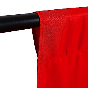 GFCC 8FTX10FT Red Backdrop Background for Photography Photo Booth Backdrop for Photoshoot Background Screen Video Recording Parties Curtain