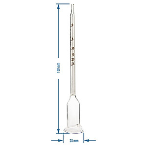 Vinometer for Wine, 0-25% Alcohol Meter Tester for Measuring The Percentage of Alcohol in Wine