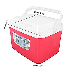 Warmer Cooler,5L Red Constant Temp Long Lasting Portable Refrigerator Box with Handle Suitable for Food Medicine Car Camping