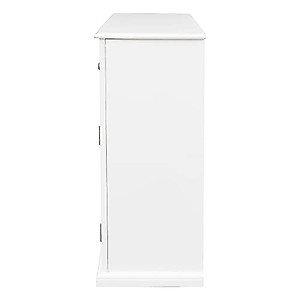 Quarte Farmhouse 35.4" Storage Cabinet with 3 Doors and 3 Drawers,Solid Wood Sideboard Table with Interior Shelf,for Entryway,Kitchen and Dining Room (White#h)