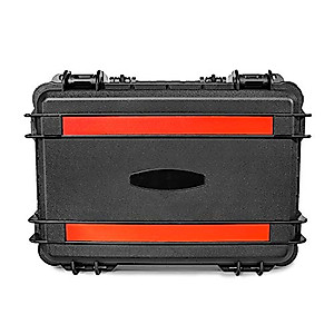 AxiGear Waterproof Hard Case with DIY Customizable Foam Insert 19 x 14 x 8in (Black)