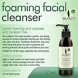#MG SUKIN Foaming Facial Cleanser 125ml -This sulphate free wash provides a gentle, non drying cleanser to remove impurities leaving your skin feeling soft, clear and clean