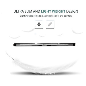 ProCase Smart Case for iPad Pro 12.9 2022/2021/2020/2018, Slim Stand Hard Back Shell Smart Cover for iPad Pro 12.9" 6th Gen/5th Gen/4th Gen/3rd Gen -Black