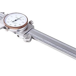 Accusize Industrial Tools 0-12 inch by 0.001 inch Precision Dial Caliper, Stainless Steel, in Fitted Box, P920-S212