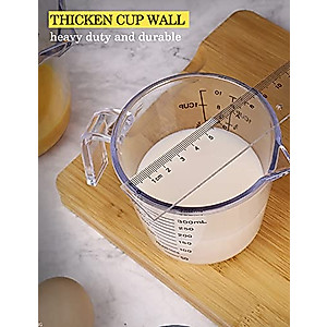 Measuring Cups Set, Liquid Measuring Cups For 3 For Kitchen - BPA Free Plastic Set with Spout Multiple Measurement Scales (Clear)