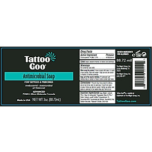 Tattoo Goo Aftercare Kit Includes Antimicrobial Soap, Balm, and Lotion, Tattoo Care for Color Enhancement + Quick Healing - Vegan, Cruelty-Free, Petroleum-Free, Tattoo Artist Gifts (3 Piece Set)