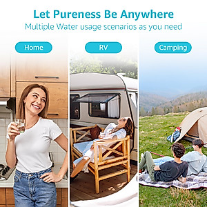 AQUACREST NSF/ANSI 42&372 Certified Water Filter, Replacement for Berkey® Gravity Water Filter System, Berkey® Black Purification Elements, Pack of 2