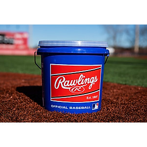 Rawlings | GAME USE Baseballs | Youth/12U | Game/Practice Use | Bucket , 28 oz, white, 24 Count(Pack of 1)