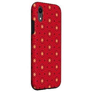 iPhone XR Abstract Geometric Cute Cool Fun Pattern Red Orange Yellow Case