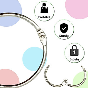 OWLKELA 2 Inch 30 Pack Loose Leaf Binder Rings, Nickel Plated Steel Binder Rings, Keychain Key Rings, Metal Rings for Index Cards, Book Ring, Ideal for School, Home, or Office