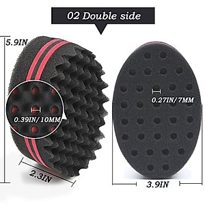 5 Pcs Curl Brush Set - Magic Twist Brush, Sponge Hair Pick for Men and Women (Blend)