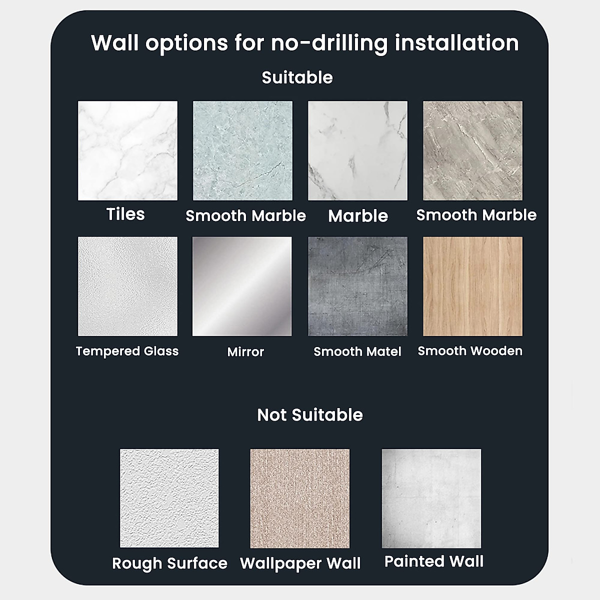 vacane Plastic Over Cabinet Door Organizer, Adhesive Mount Storage Organizer Container Makeup Organizer Hanging Basket Bins For Craft Room, Pantry, Office, Space Saving Holder for Kitchen Bags-L