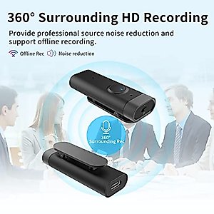 Voice to Text Recorder, DOSMONO 32G Voice Recorder with Transcription, High-Definition Recording, Dialogue Translation Photo Translation on APP for Lectures, Meetings