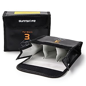 BEHORSE Mavic 3 Battery Safe Bag Fireproof Explosion-Proof Lipo Batteries Protector Storage for DJI Mavic 3/Mavic 3 Pro/Mavic 3 Classic Battery Accessories(for 3 Batteries)