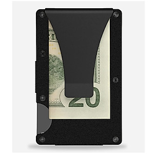 MIKENCO Firefighter Gifts for Men Fire Wallet Helmet Fireman Tools Fighter Dept Department Card Holder Metal Aluminum Firefighter Wallet