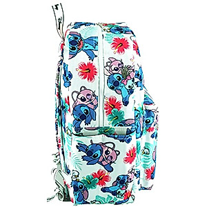 Wondapop Disney Lilo & Stitch 17 Inch Deluxe Backpack with Laptop Compartment (White)