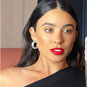 Sheila Fajl Thick Small Chantal Hoop Earrings in Brushed Silver Plated