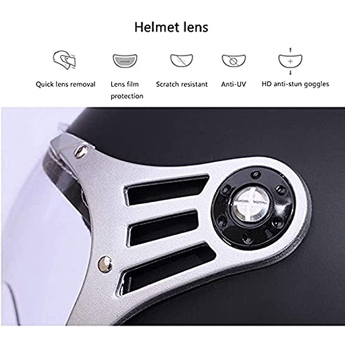 WANGFENG Motorcycle Half Helmet Sunscreen Men's Women's Vintage Open-Face-Helmet, DOT Approved Unisex-Adult Retro Electric Girls Scooter Helmet for ATV Cruiser Moped,Breathable and Lightweight