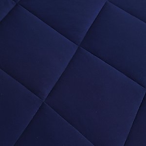NTBAY Twin Comforter Set with Sheets, 5 Pieces Soft and Breathable Twin Bedding Set, Twin Bed in a Bag, Down Alternative Comforter Set Solid Color All Season, Kids Bedding Set, Navy Blue