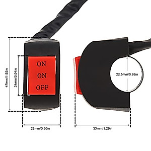 Windance 2pcs LED Motorcycle Headlight with Switch, Yellow White Dual Color Hi/Lo Beam Spotlight for Tractor Truck ATV UTV SUV Boat, 8V - 80V 2400LM 3000K-6000K Aux Spotlight