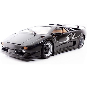 Maisto 1:18 Scale Lamborghini Diablo SV Diecast Vehicle, Black and White (31844BK)