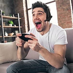 Maeline Stereo Headset with Microphone, 5 Pack On-Ear Headphones with Boom Mic for Library, Classroom (K-12 - College) Airplane, Student Online Learning, Recording, Wired 3.5mm Plug, Bulk Wholesale