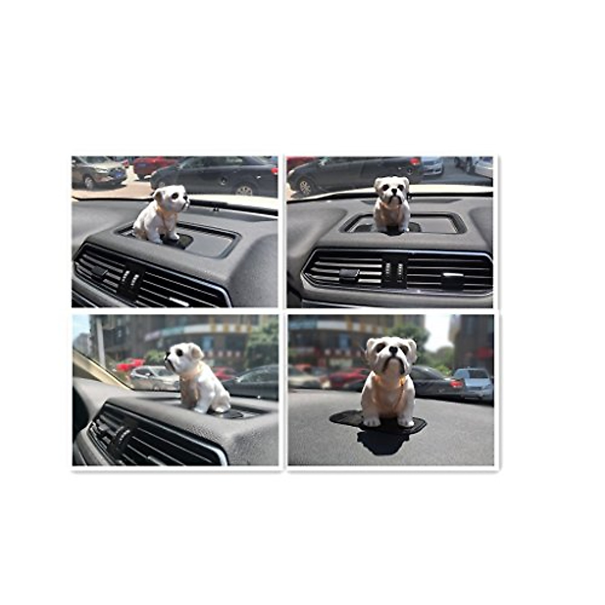 siyaful Bobbing Head Dog-Bobble Head Auto Car Dashboard Decors Toy Bulldog English