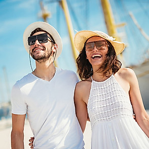 URATOT 8 Pieces Oversized Square Sunglasses Big Women Sunglasses Retro Flat Top Fashion Shades Sunglasses