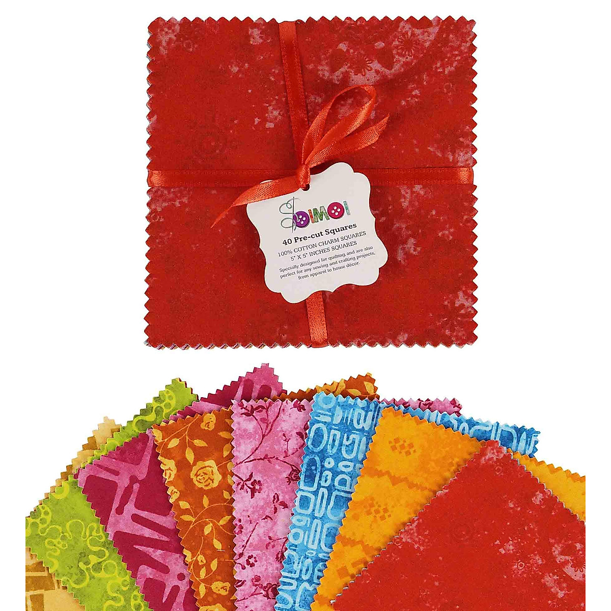 Soimoi Batik Print Precut 5-inch Cotton Fabric Quilting Squares Charm Pack DIY Patchwork Sewing Craft