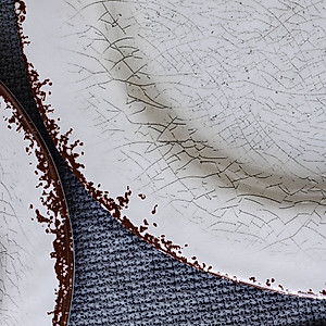 LEHAHA 6 Piece White Dinner Plate Set, 11” Durable Melamine Plates, 6 Piece Camper RV Dishes Set for Formal and casual dining, Lightweight and Chip Resistant, Dishwasher Safe