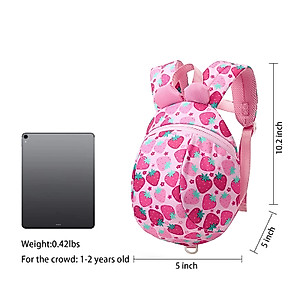 Cusangel Toddler Backpack Leash Detachable Anti-Lost Kid Backpack Safety Leash Kids Mini Travel Bookbag for Girls