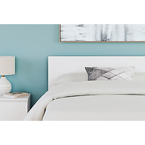 Signature Design by Ashley Onita Contemporary Adjustable Height Panel Headboard for Bedroom, Full, White