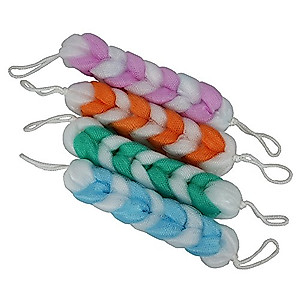 Eslite Exfoliating Loofah Back Scrubber for Shower,Wonderful Colors(4- Counts)