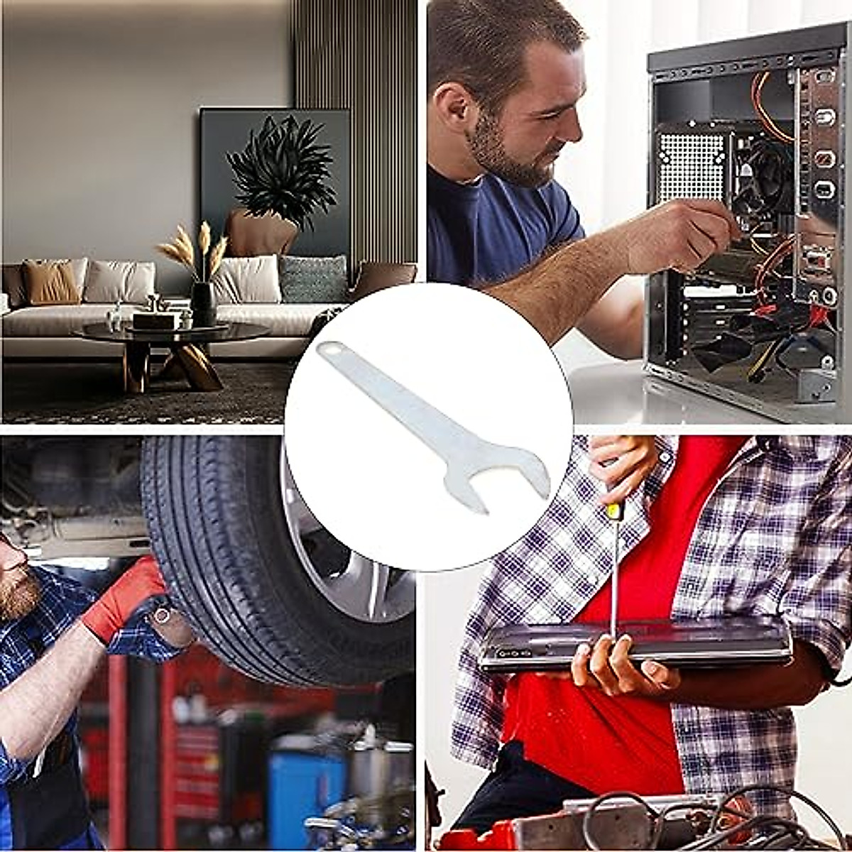 Utoolmart 4Pcs Angle Grinder Wrench, 22mm Open Ended Wrench Spanner for Makita 4100 Angle Grinder