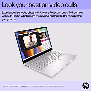 HP Envy Laptop, 17.3" Full HD Touchscreen, 12th Gen Intel Core i7-1260P Processor, 32GB RAM, 2TB PCIe SSD, IR Camera, HDMI, Backlit Keyboard, Wi-Fi 6, Windows 11 Home, Silver