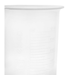 EISCO Plastic Beaker, Graduations, Premium Polypropylene Labs, 5 mL and 100 mL, 12 Piece