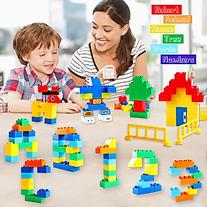 Klobroz Building Blocks for Toddlers 2-5, 171 Pieces Building Blocks Car Set for Kids Classic Large Building Bricks Compatible with All Major Brands Educational Toys Blocks for All Ages