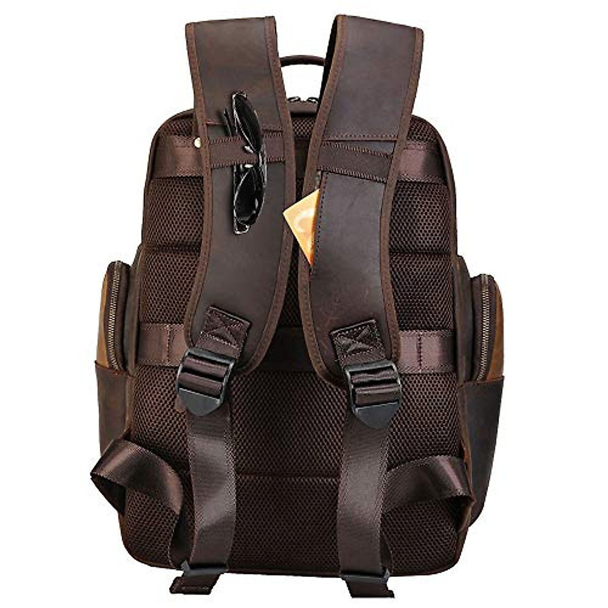TIDING Leather Backpack 15.6 inch Laptop Backpack Vintage Business Travel Bag Large Capacity Daypacks