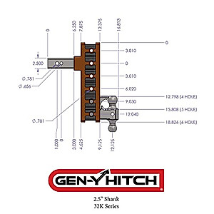 Drop Hitch 2.5" Receiver Class V 32K Towing Hitch, Combo Includes Dual Hitch Ball, Pintle Lock & Two 3/4" Hitch pins (12" Drop 2.5" Receiver)