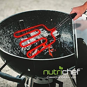 NutriChef Upgraded NutriChef Premium BBQ Grill Starter, Fire Ignition, Reusable Electric Charcoal Starter, Campfire, Fireplace, Outdoor Cooking Equipment - 600 Watt, Black (PKCHALT5)