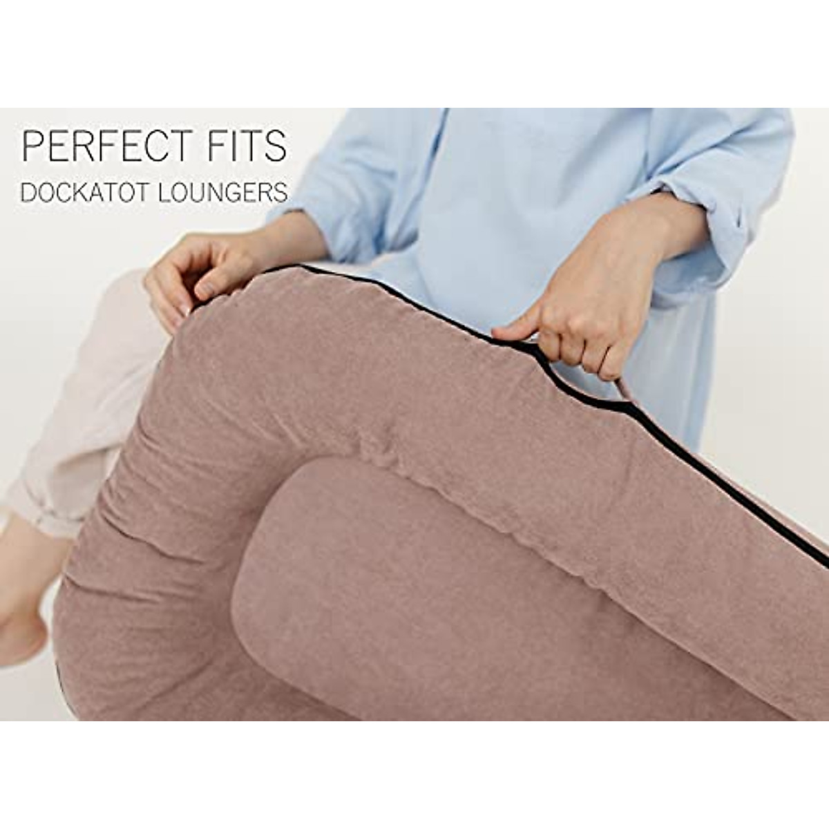 Lounger Cover by Sofia Amber – Cover ONLY for DockAToT and Sleepyhead Deluxe + Docks - Baby nest Sleep Pod Replacement Extra Cover - Cocoa