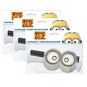 Unique Paper Despicable Me Goggles, 8ct (3 pack)
