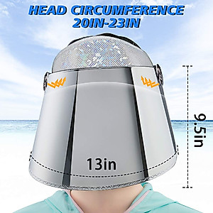 WAYCOM Sun Cap, Sun Visor Hat Silver&White - UV Protection Hat -Premium UPF 50+ Hat for Hiking, Golf, Tennis, Outdoors (White & Silver)