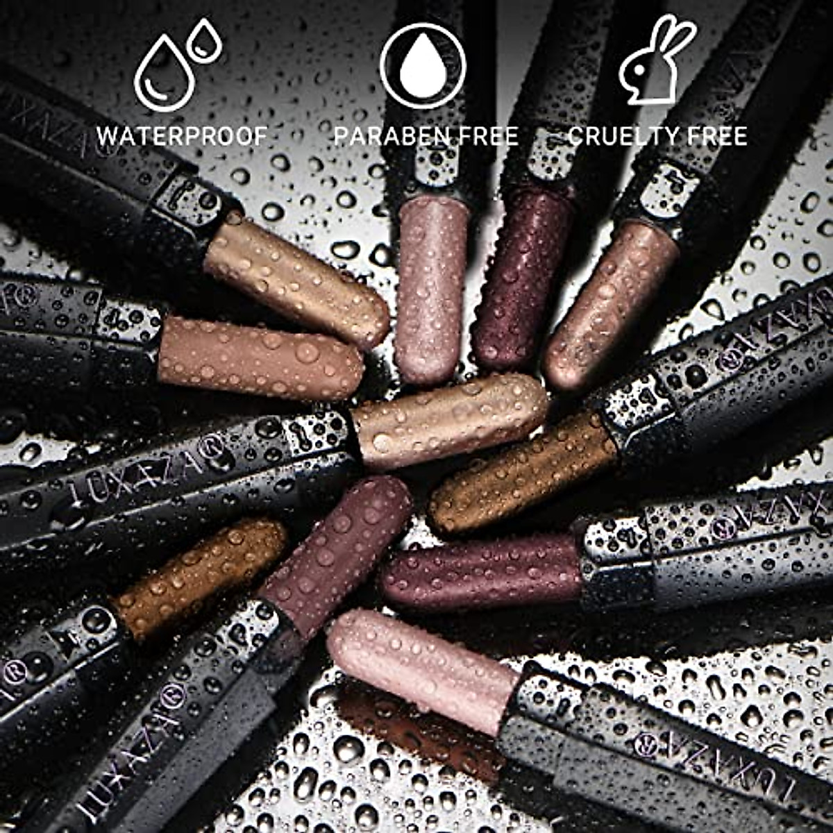 LUXAZA 6PCS Eyeshadow Stick Set,Shimmer And Matte Neutral Eyeshadow Pencil Crayon,Pearl Pink Cream Eye Shadow Stick Makeup,Long Lasting Eye Brightener Highlighter Makeup Set