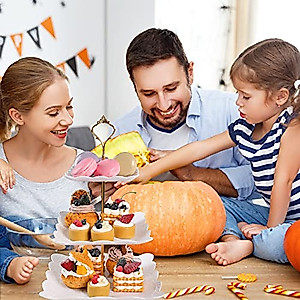 ShellKingdom 2 Pack Cupcake Stand, 3 Tier Serving Tray Cupcake Dessert Candy Fruit Display Holder for Wedding, Christmas, Baby Shower Birthday Tea Party (Square)